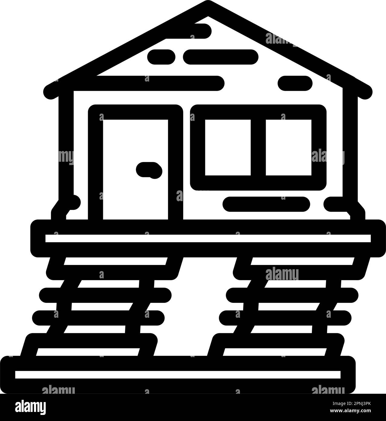 Destruction of the country house Stock Vector Images - Alamy