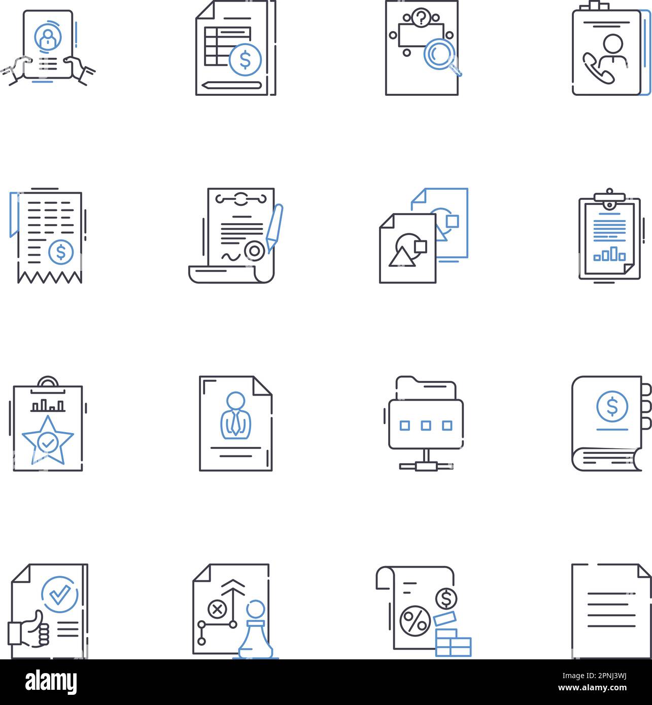 Collection Line Icons Collection Assortment Agglomeration Array