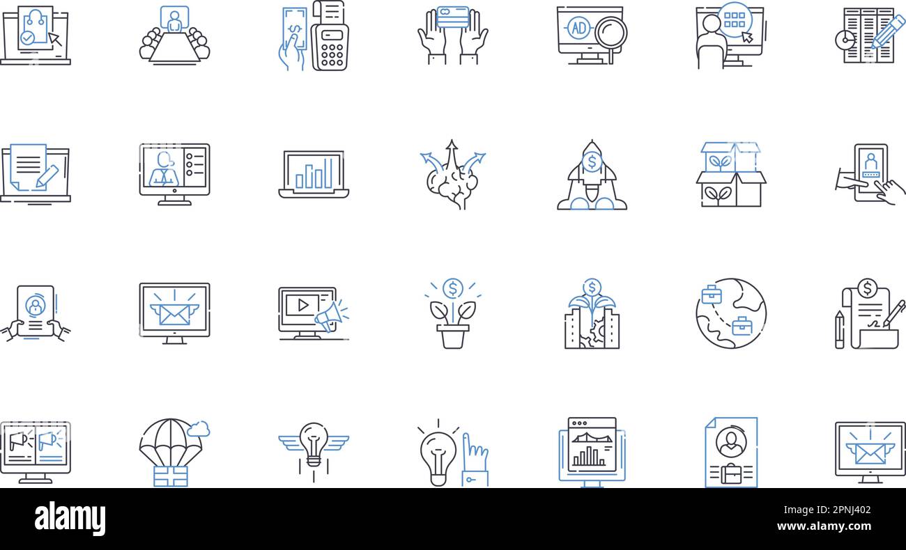 Creative endeavor line icons collection. Imagination, Inspiration ...