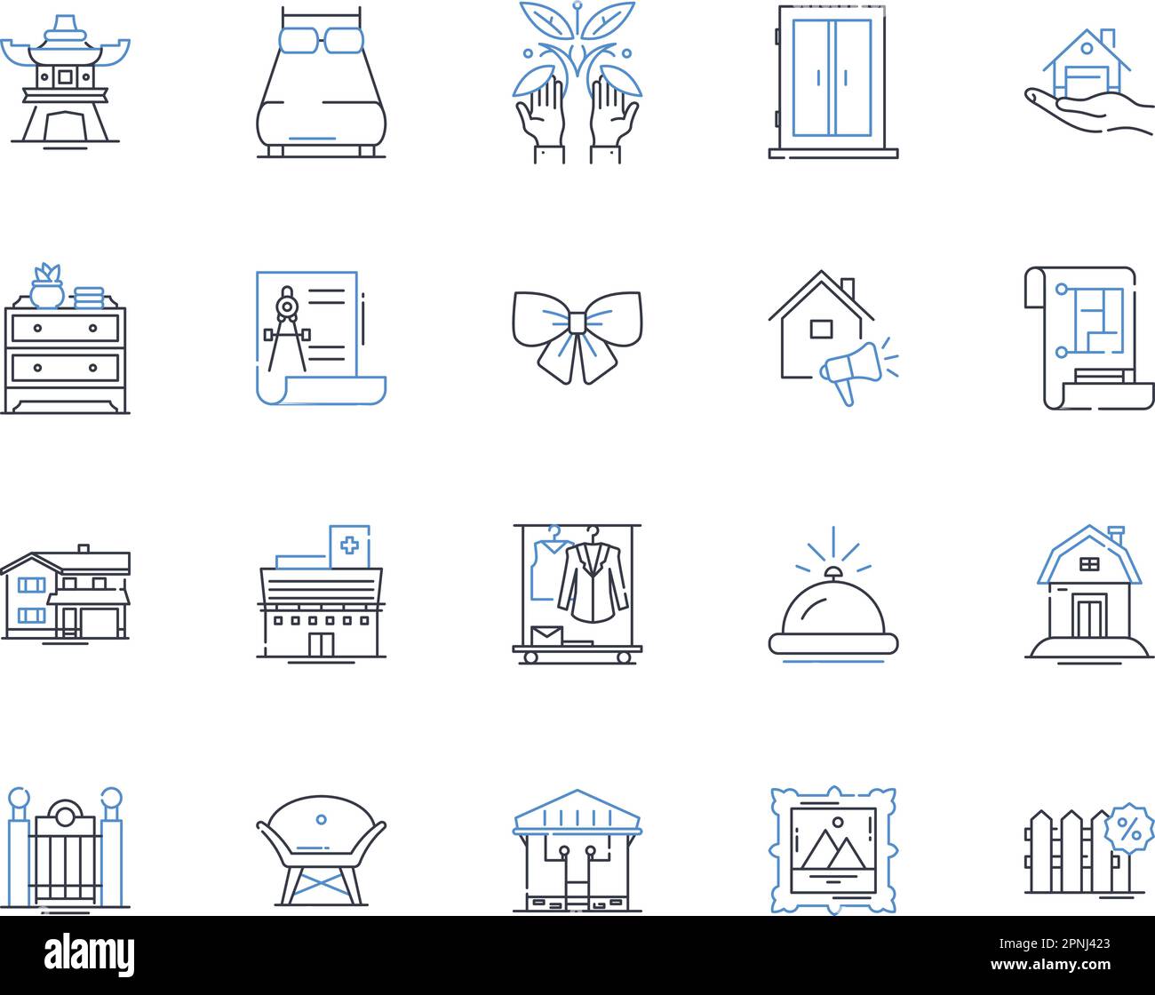 Graphic content line icons collection. Design, Fonts, Colors ...