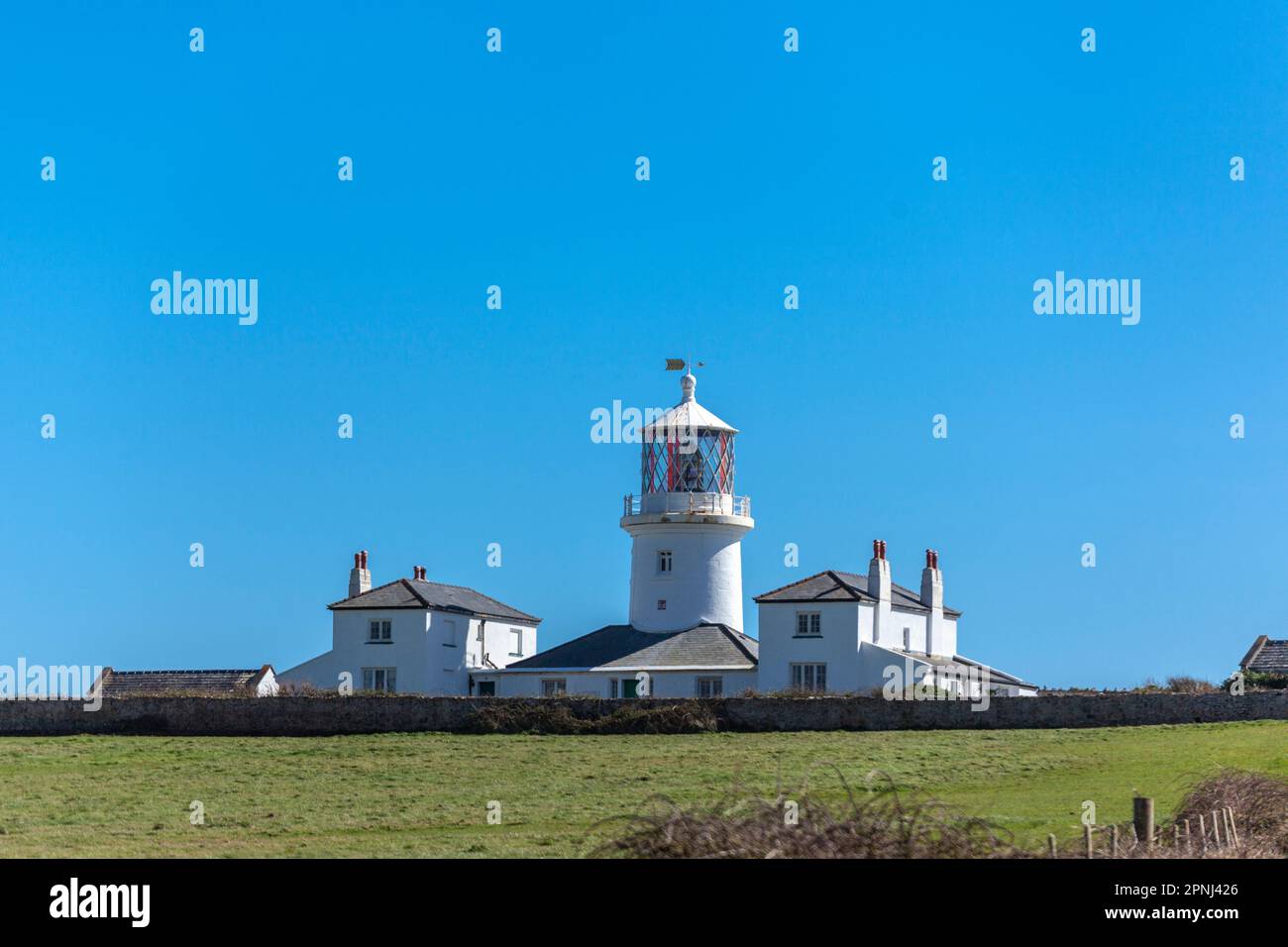 Caldey Island Lighthouse, Pembrokeshire, Wales: an automated lighthouse ...