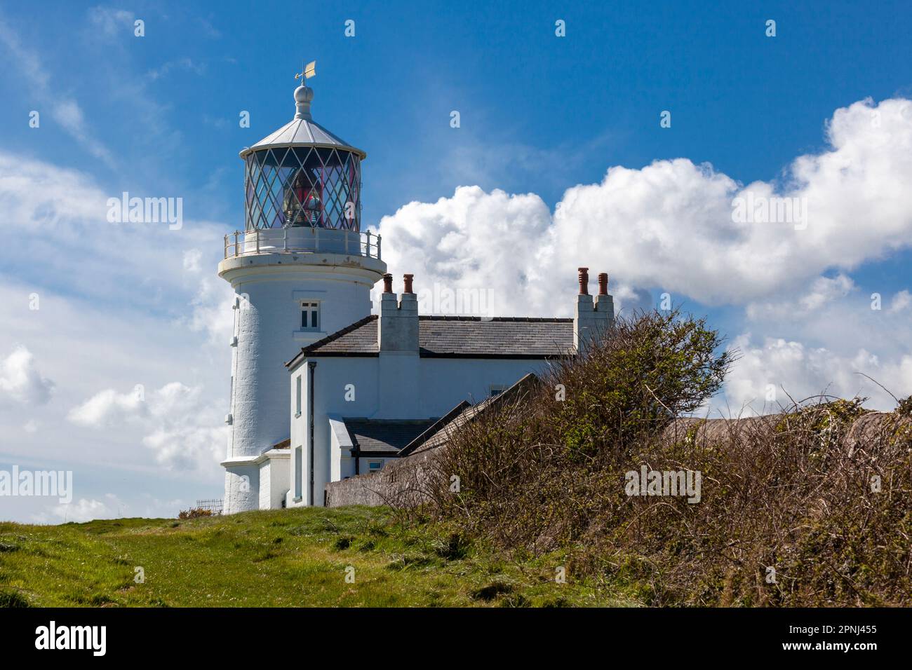 Caldey Island Lighthouse, Pembrokeshire, Wales: an automated lighthouse ...
