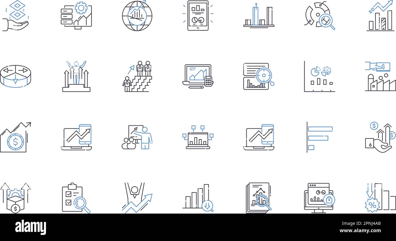 Sorting Line Icons Collection Categorization Organization