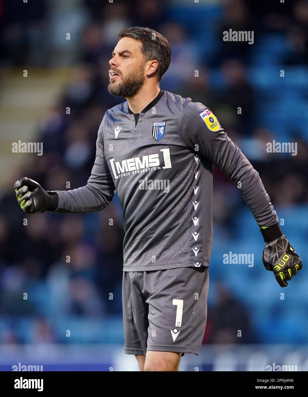 Gillingham goalkeeper Glenn Morris during the Sky Bet League Two match ... Gillingham goalkeeper Glenn Morris during the Sky Bet League Two match ...