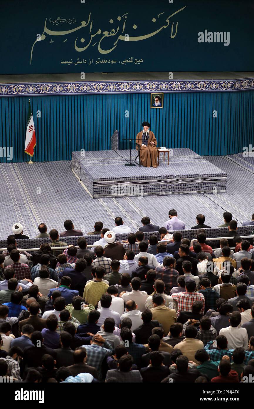 Tehran, Tehran, Iran. 19th Apr, 2023. Iranian Supreme Leader Ayatollah ...