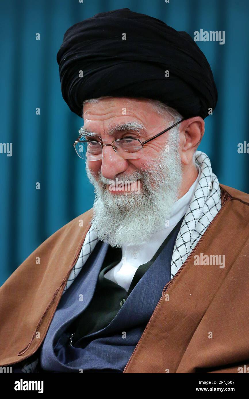 Tehran, Tehran, Iran. 19th Apr, 2023. Iranian Supreme Leader Ayatollah ...