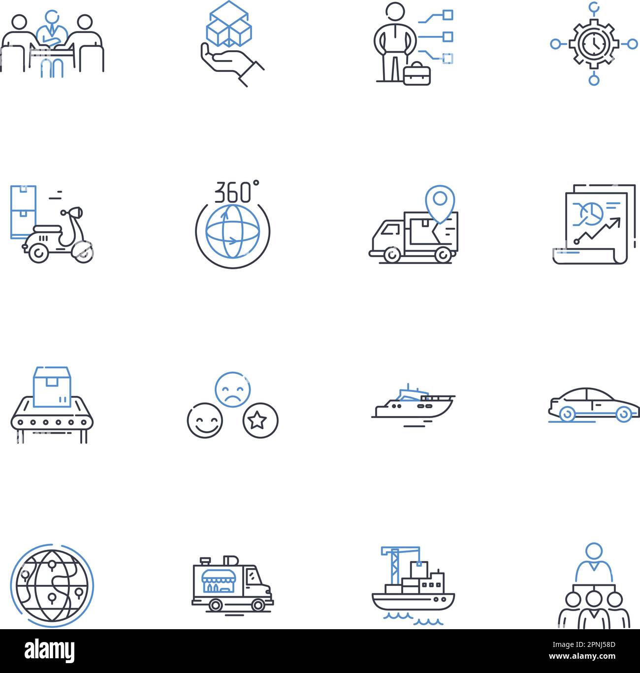 Disbursement line icons collection. Payout, Release, Allocation ...