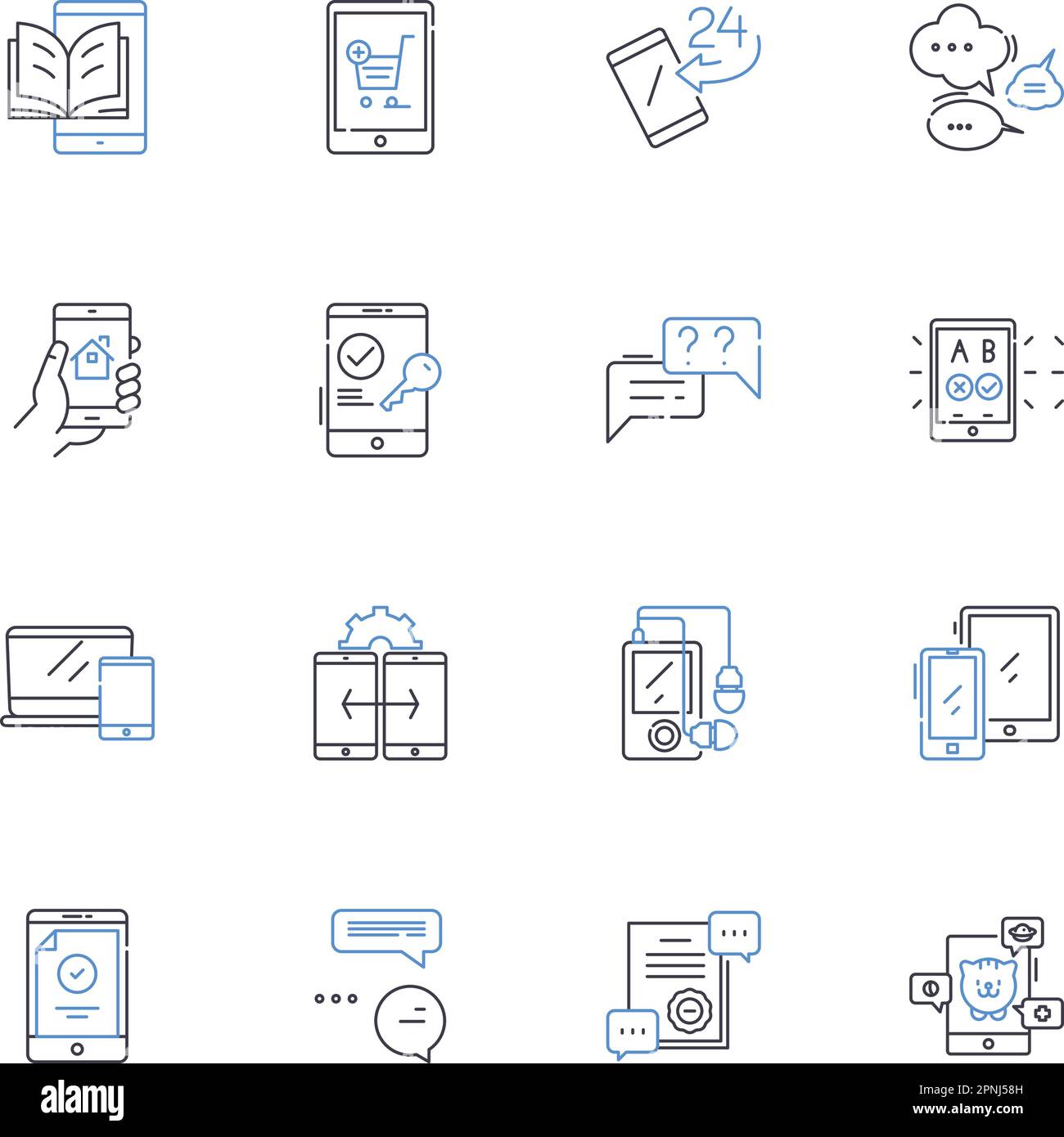 Online shopping line icons collection. E-commerce, Webstore, Retail ...