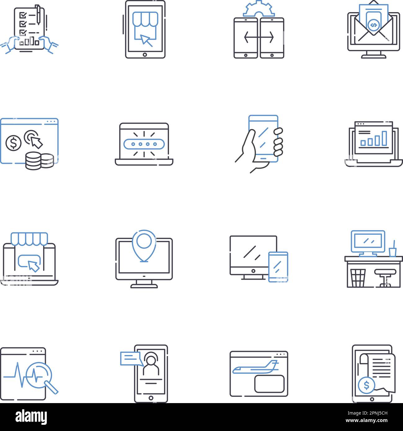 User experience line icons collection. Intuitive, Seamless, Smooth ...
