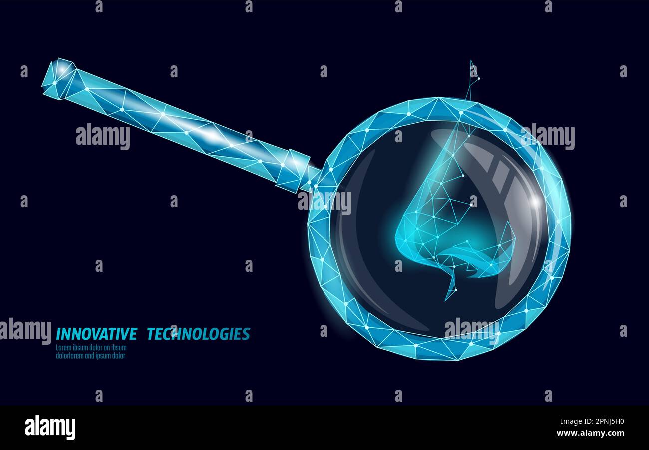 Nose 3D hay rhinitis pollen reaction. Seasonal spring pollinosis sick ...