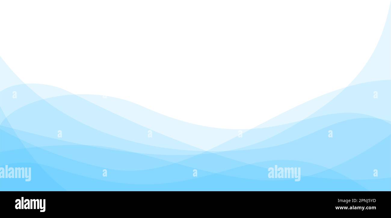 Blue translucent wave wallpaper. Abstract vector template background ...