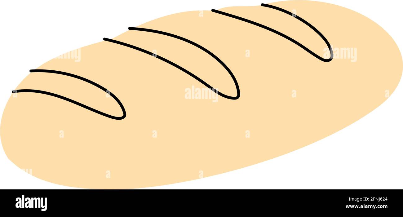 Whole grain wheat bread icon. Bakery pastry products silhouette. Vector ...