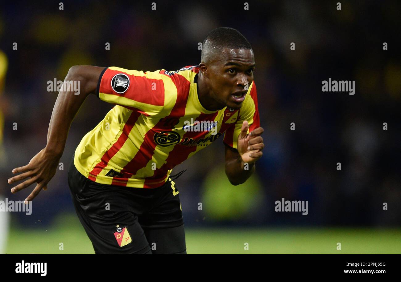 Jimer Fory of Colombia's Deportivo Pereira looks on during a Copa ...