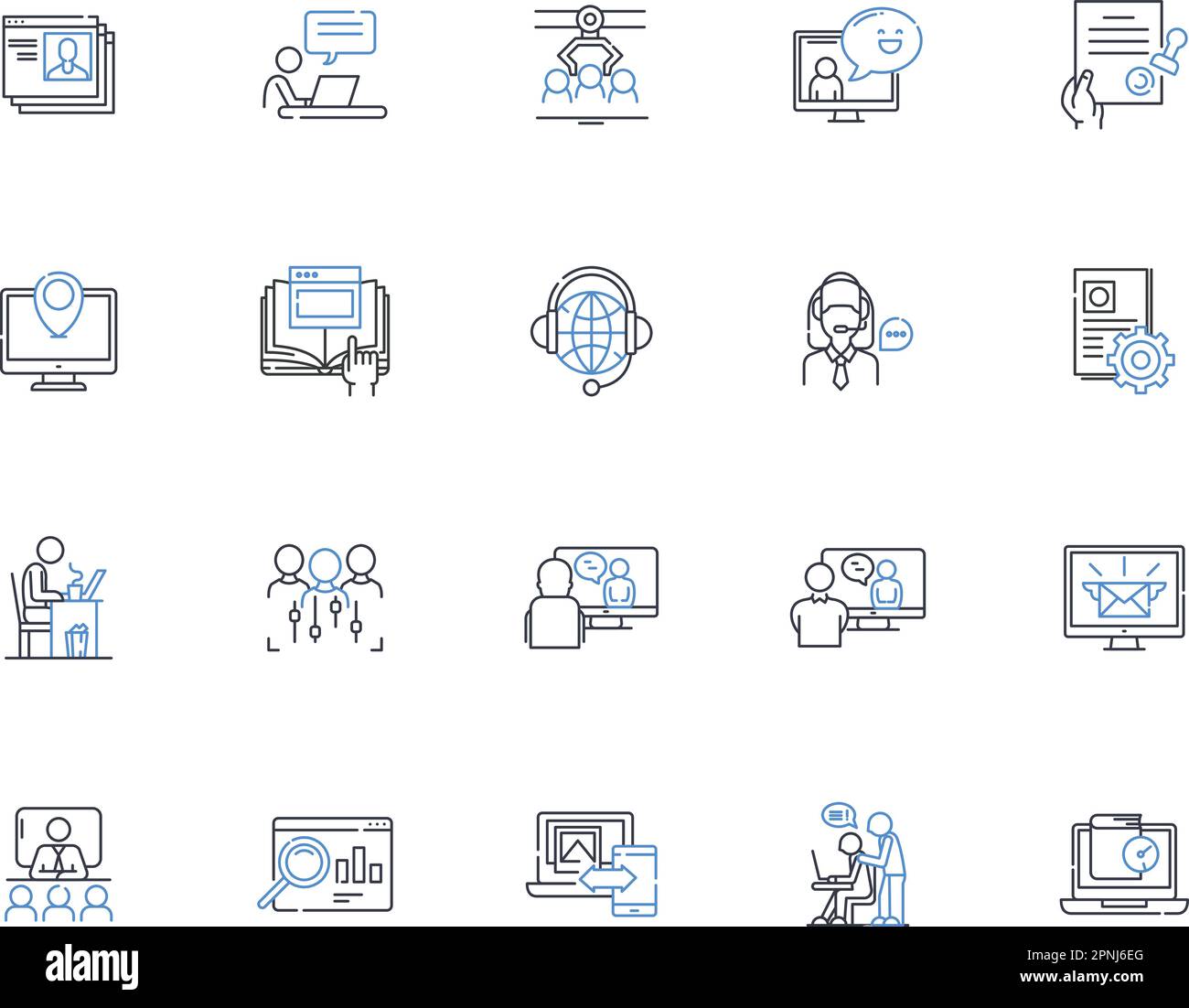 Labor Ground line icons collection. workforce, laborers, employment ...