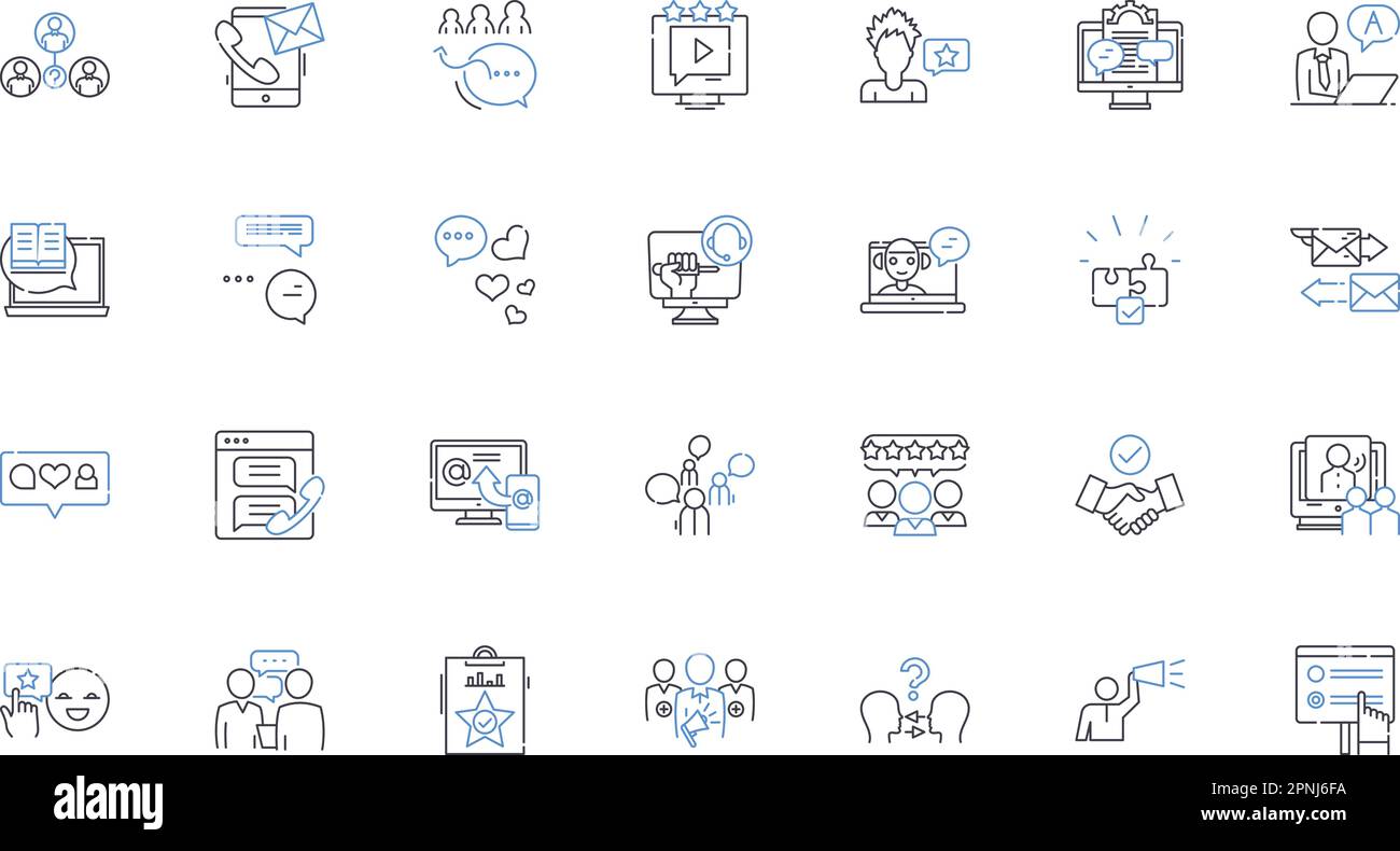Ratings line icons collection. Evaluation, Review, Score, Feedback, Ranking, Grading, Appraisal ...