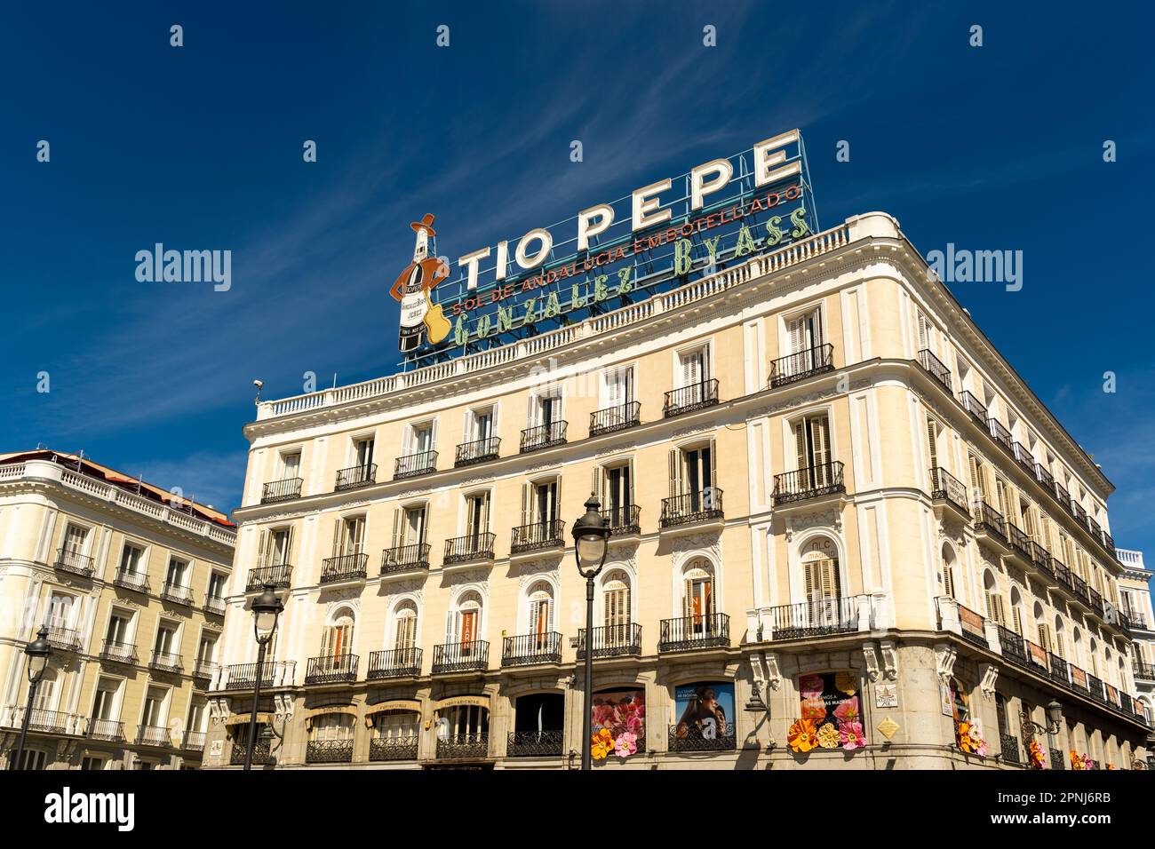 Tio Pepe sign, Plaza de Sol, Madrid Spain Stock Photo - Alamy