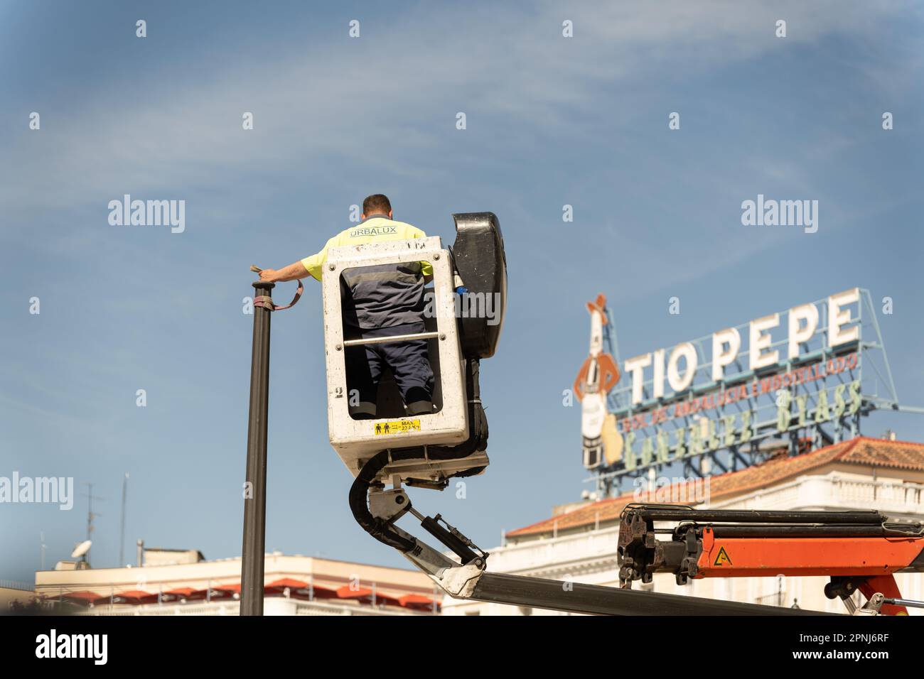 Tio Pepe sign, Plaza de Sol, Madrid Spain Stock Photo - Alamy