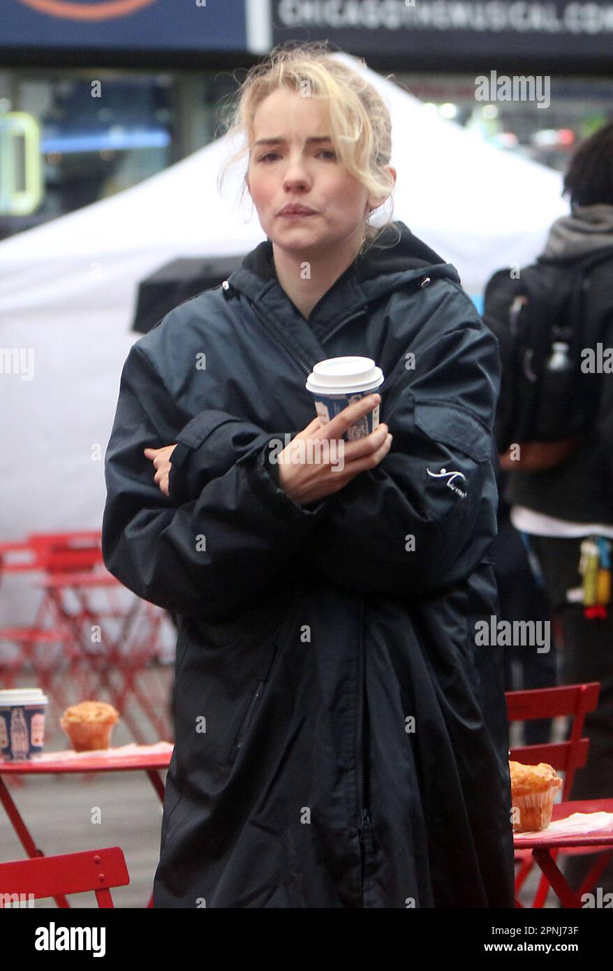 New York, NY, USA. 17th Apr, 2023. Willa Fitzgerald on the set of Relay ...