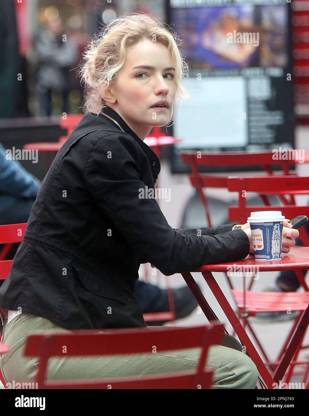 New York, NY, USA. 17th Apr, 2023. Willa Fitzgerald on the set of Relay ...