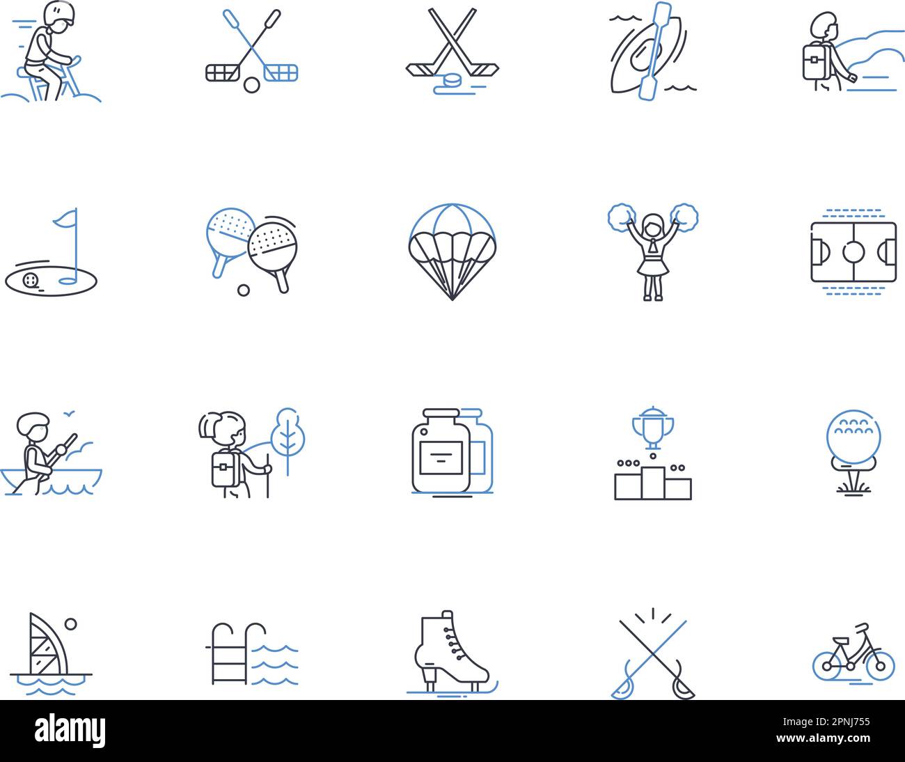Jogging line icons collection. Cardio, Endurance, Fitness, Healthy ...