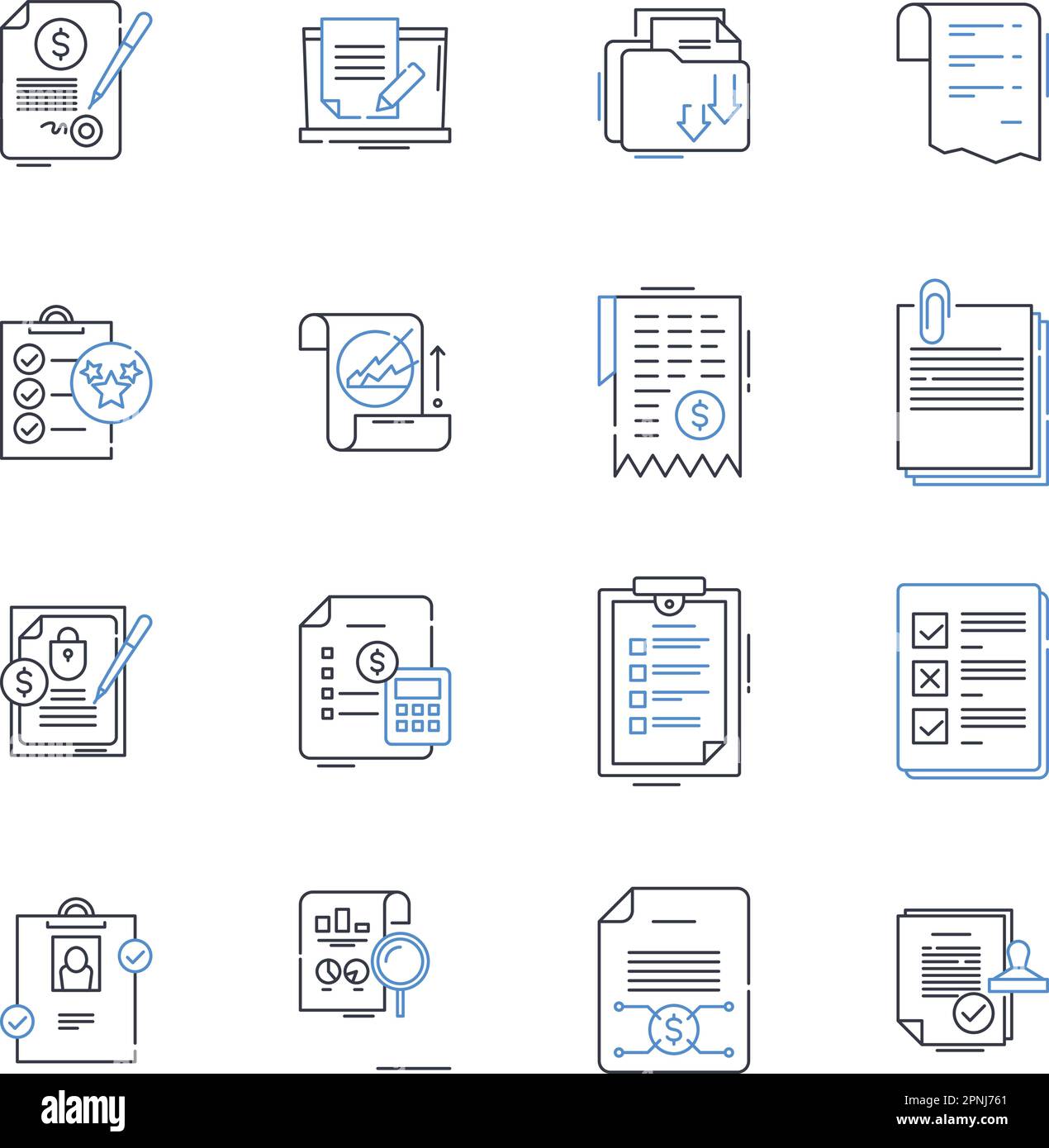 Applications Line Icons Collection Efficiency Integration Customizable Accessibility