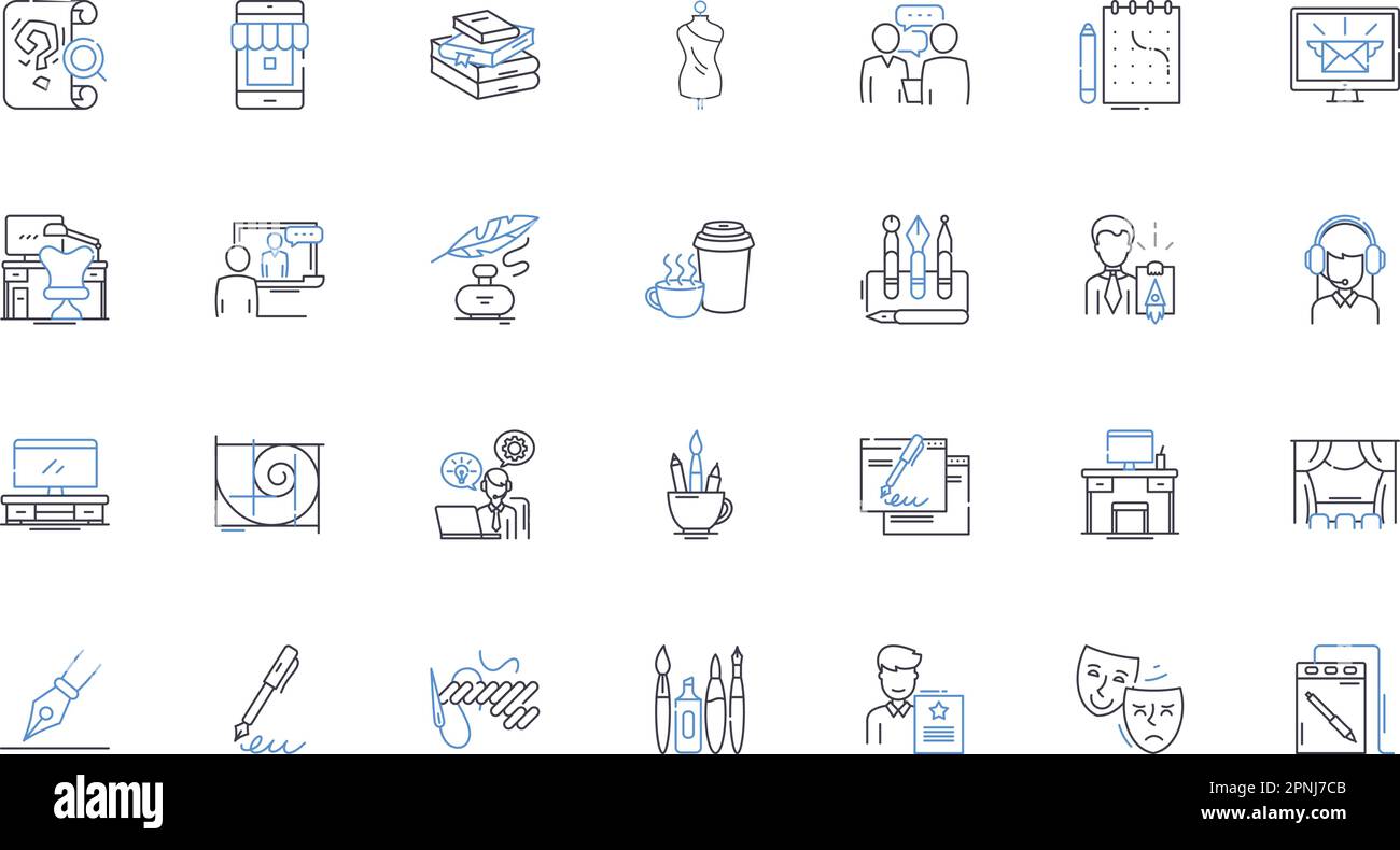 Entrepreneurial endeavor line icons collection. Innovation, Risk-taking ...