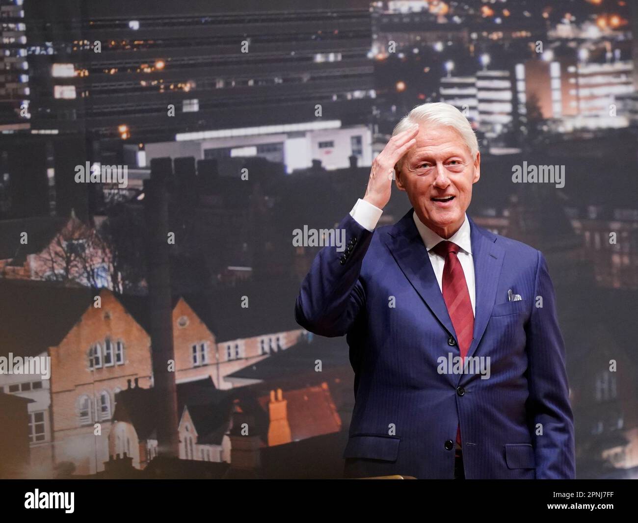 Former US president Bill Clinton, speaking during the international ...