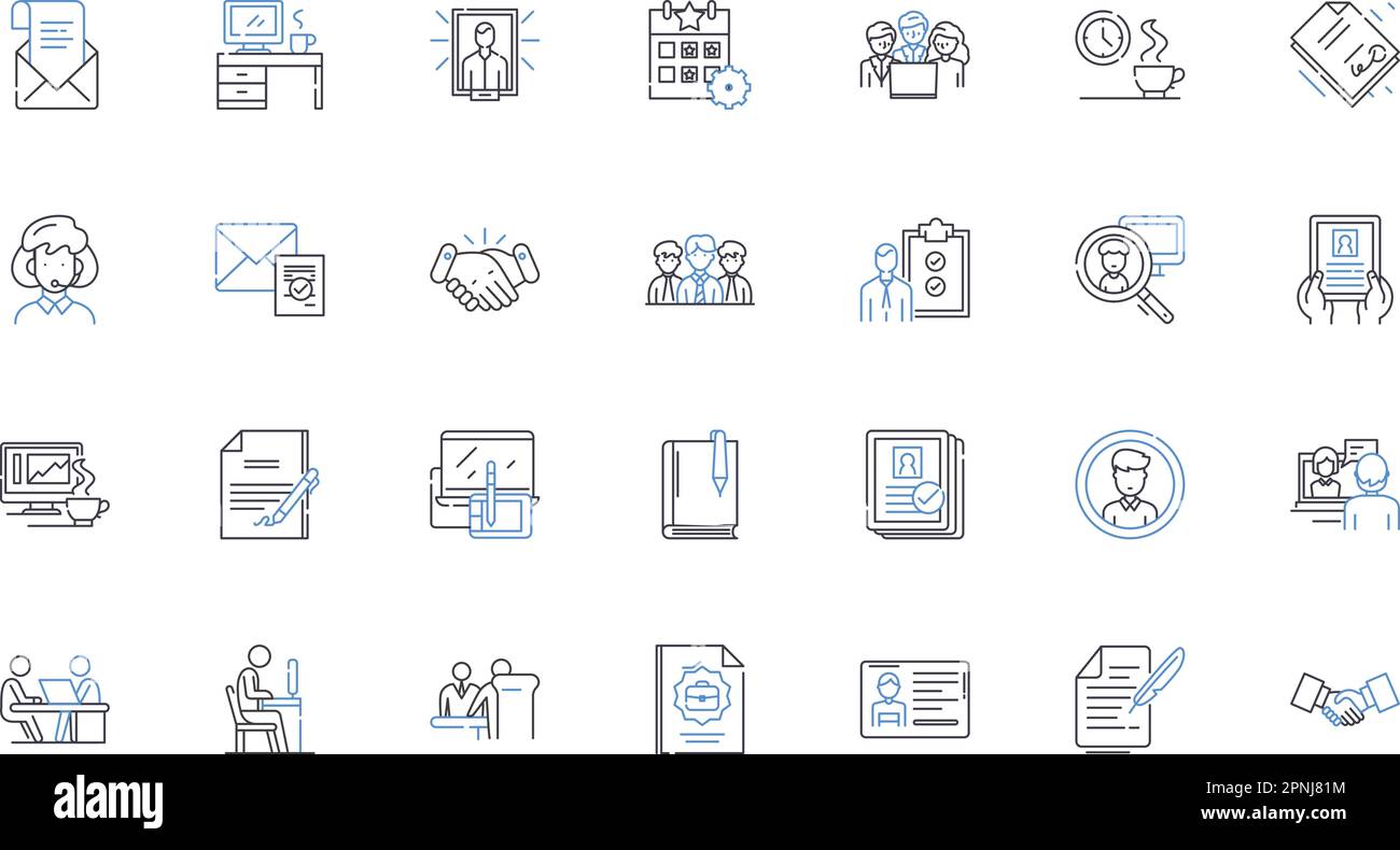 Operations manager line icons collection. Logistics, Planning ... Operations manager line icons collection. Logistics, Planning ...