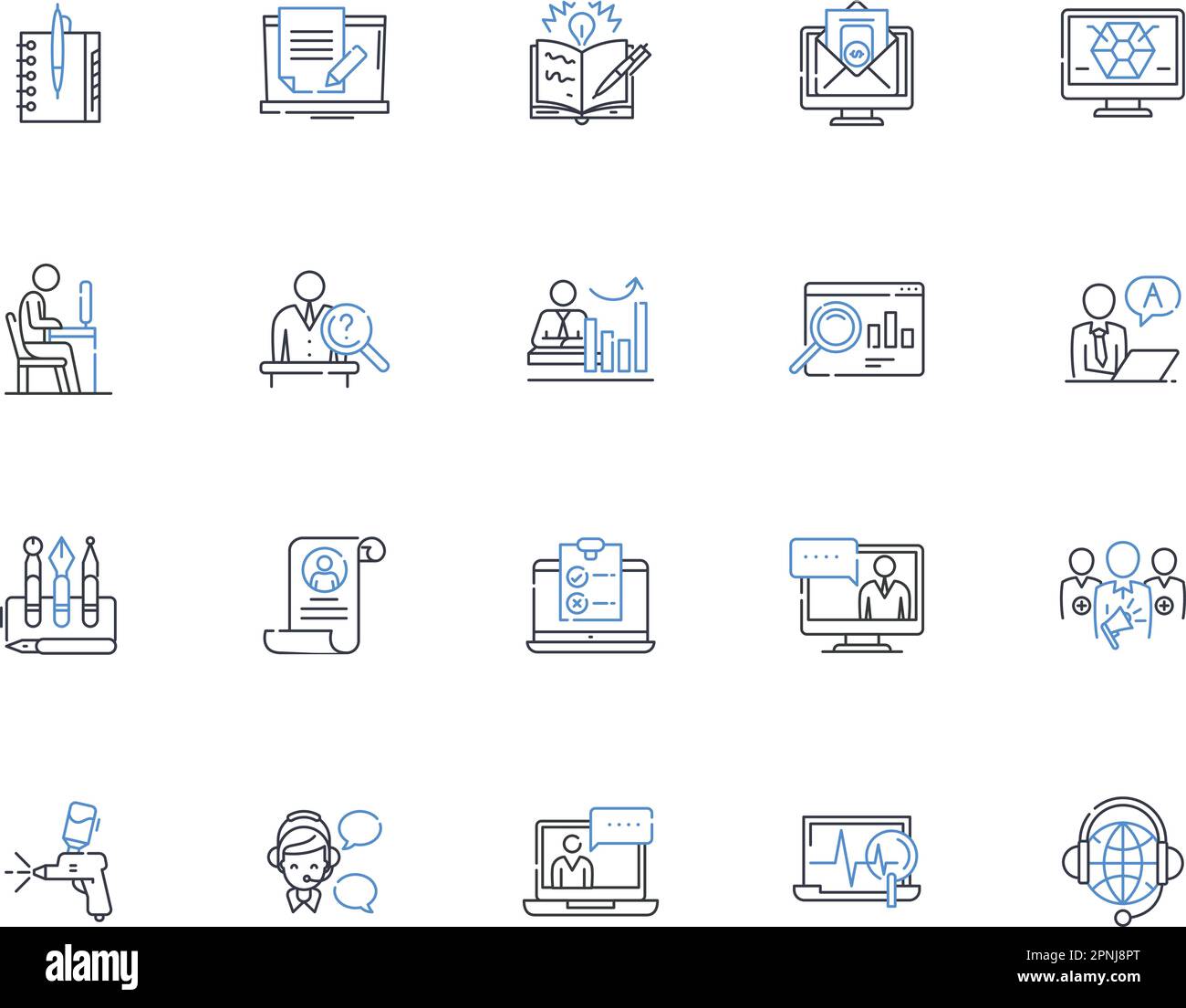 Colloquium line icons collection. Symposium, Conference, Discussion ...