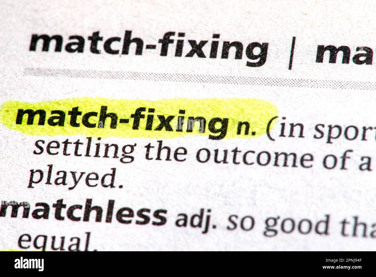 Sport match fixing hi-res stock photography and images - Alamy