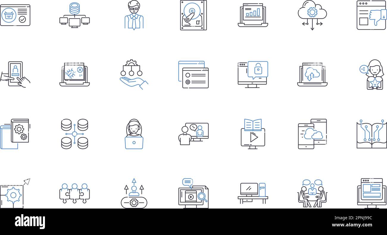 Affiliate marketing line icons collection. Commission, Affiliate ...