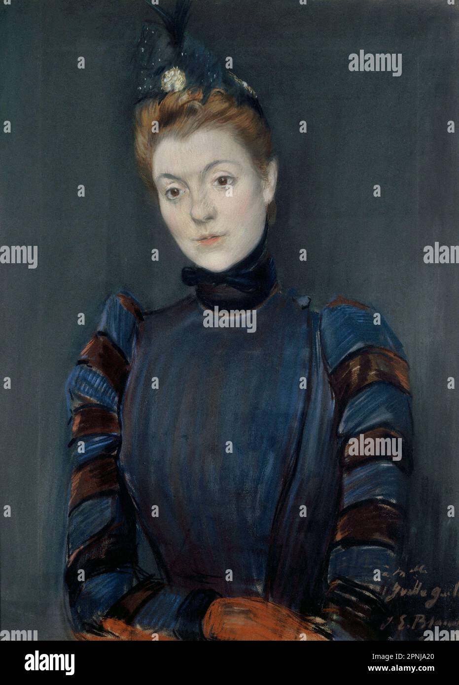 Portrait of the singer Yvette Guilbert (1865-1944) in 1891 by Jacques ...