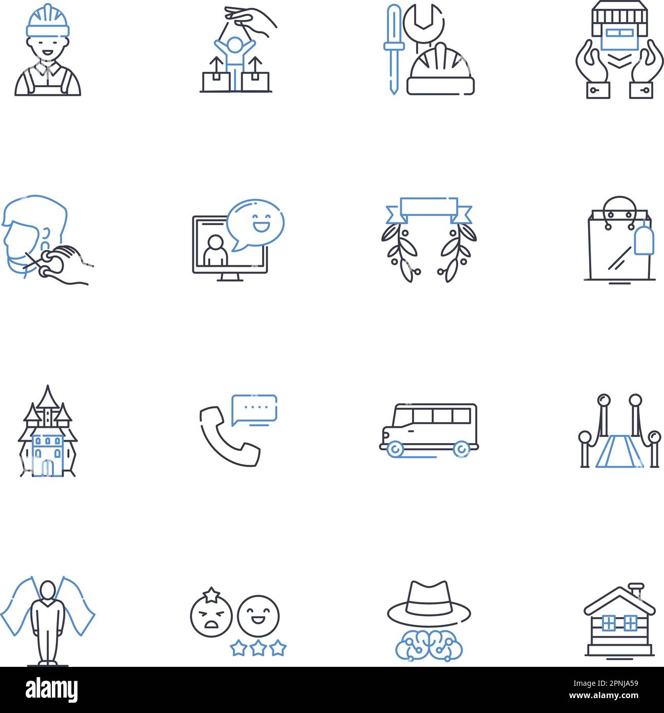 Modern mobility line icons collection. Sharing, Urbanization ...