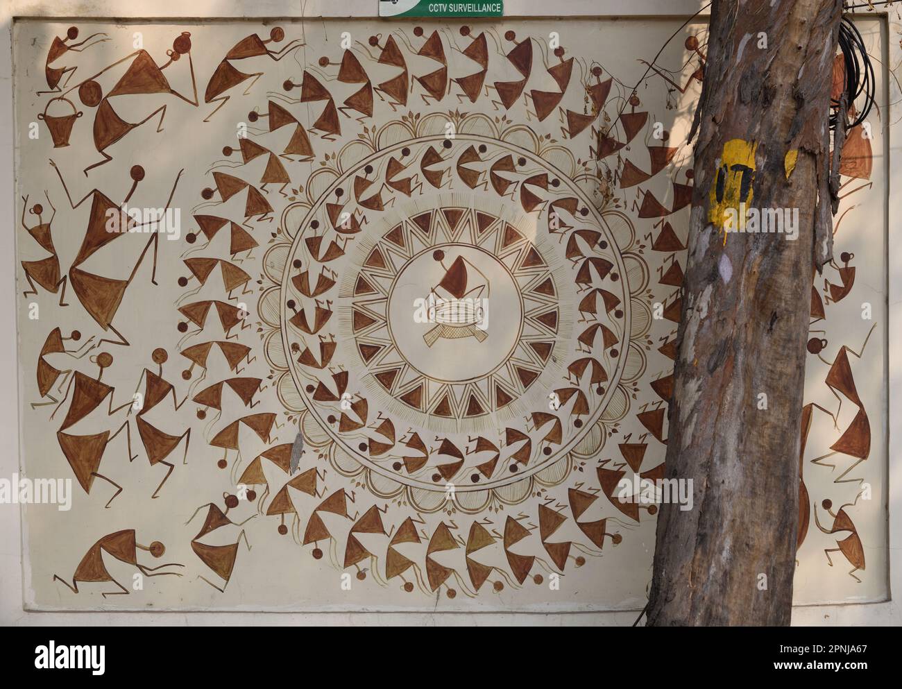 Modern Warli Painting On Wall