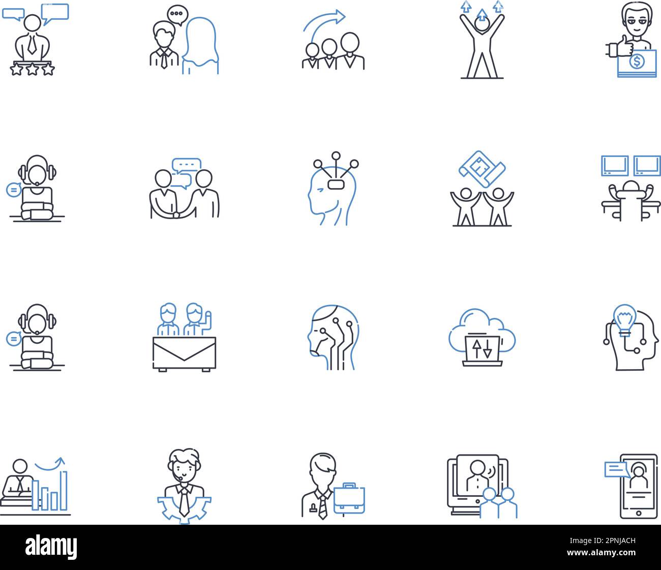 Expert line icons collection. Knowledgeable, Skilled, Experienced ...