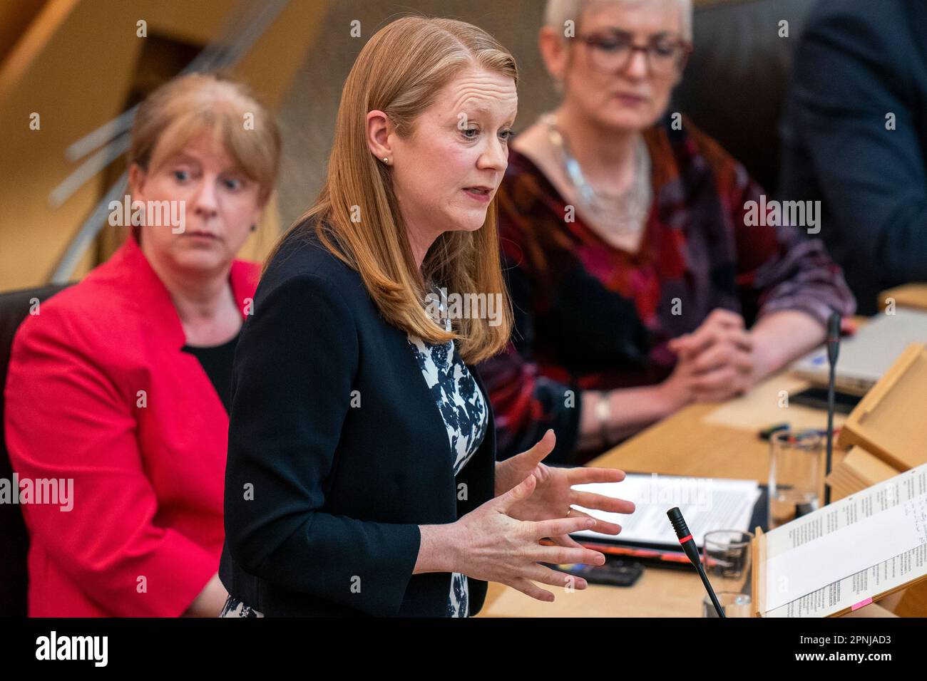 Social Justice Secretary Shirley Anne-Somerville makes a statement in ...