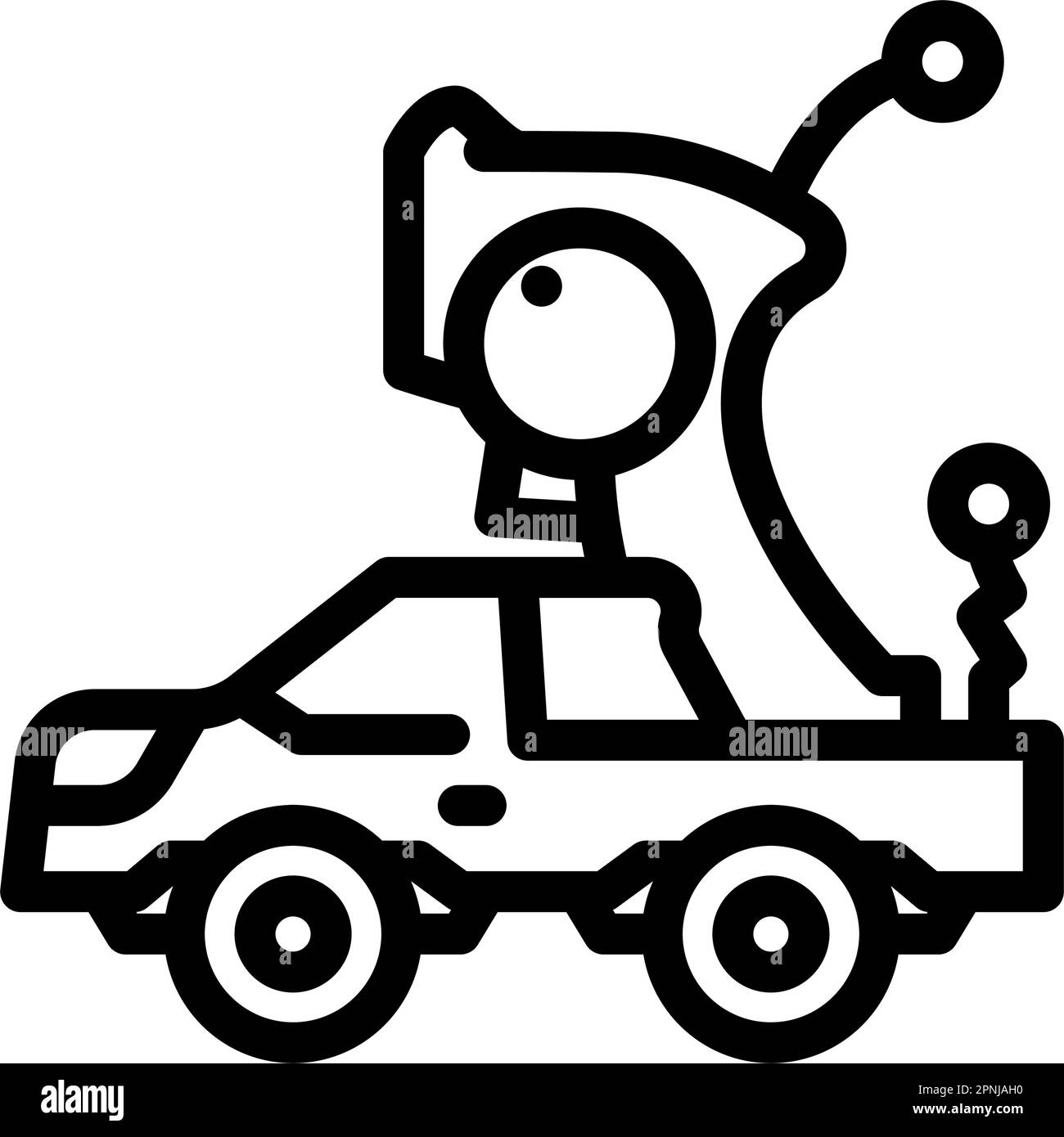 remote controlled toy child line icon vector illustration Stock Vector ...