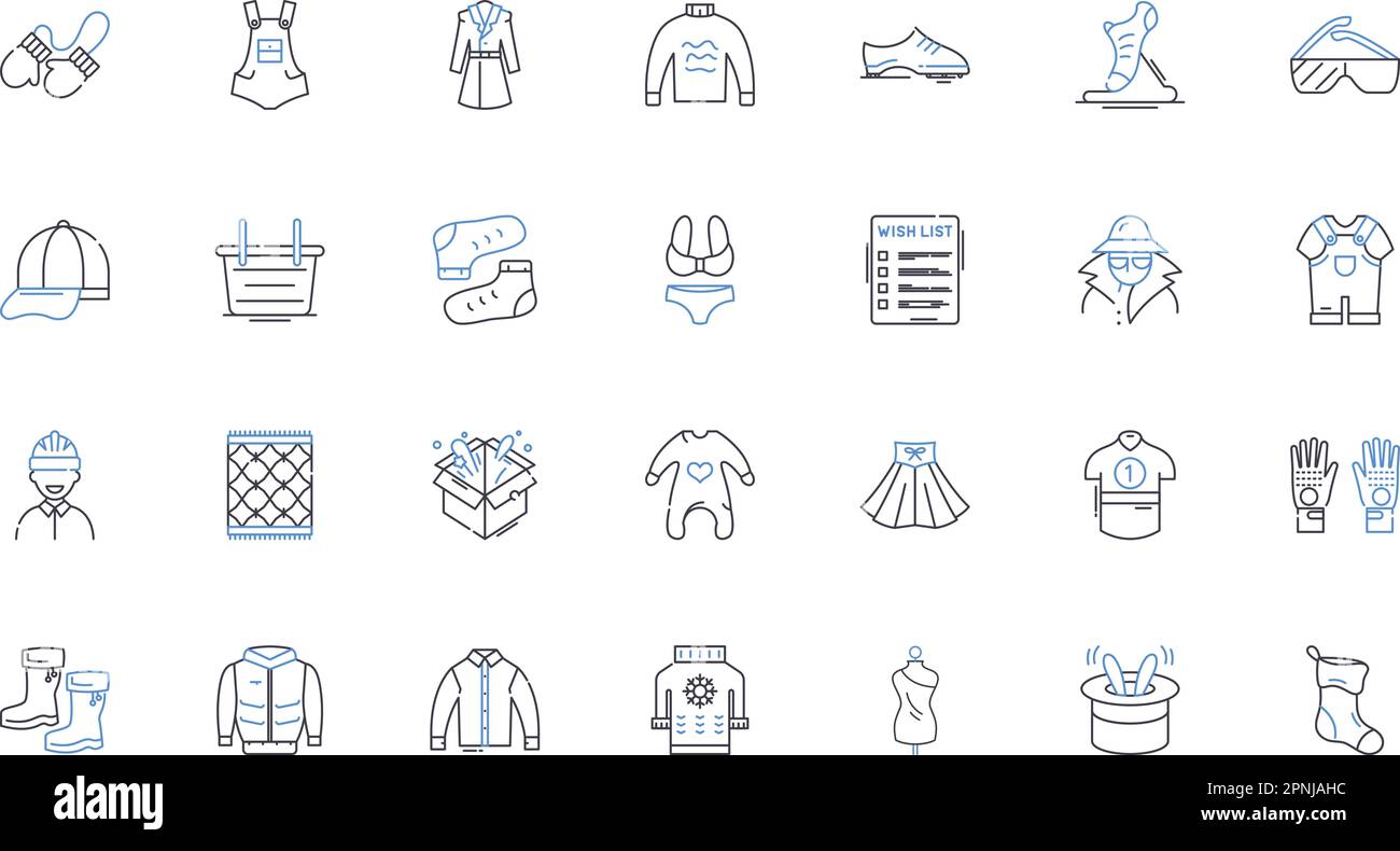 Pedestrian arcade line icons collection. Walkway, Promenade, Strolling ...