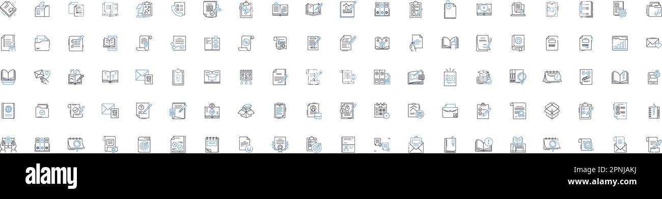 Printing press line icons collection. Innovation, Technology ... Printing press line icons collection. Innovation, Technology ...