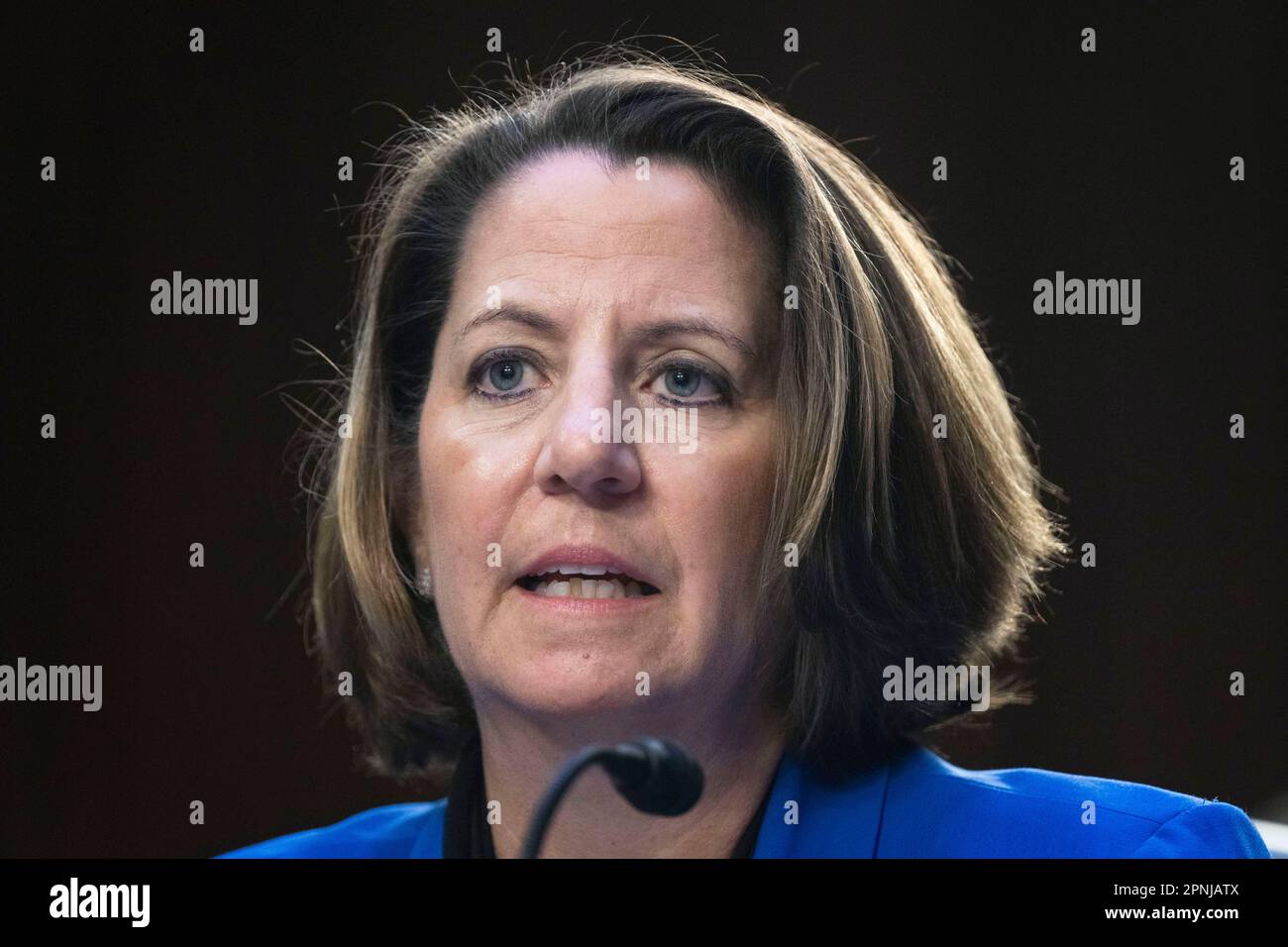 Deputy Attorney General Lisa Monaco testifies during a Senate Judiciary ...