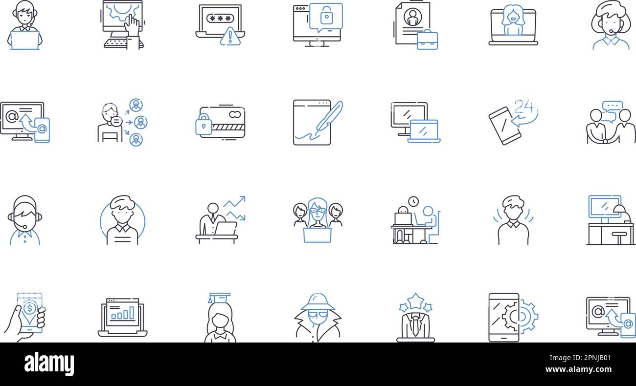 Expense Record line icons collection. Accounting, Budgeting, Receipts ...