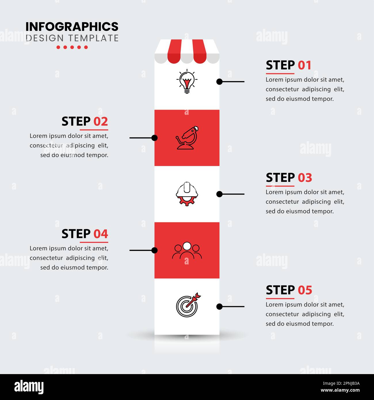Infographic template with icons and 5 options or steps. Business plan ...
