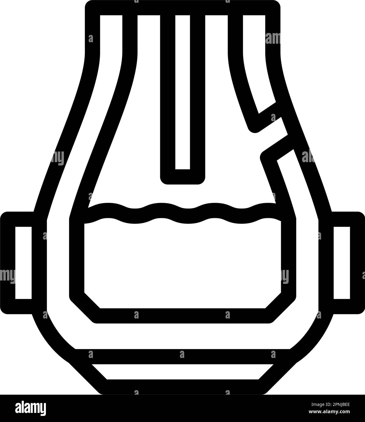 basic oxygen furnace steel production line icon vector illustration ...