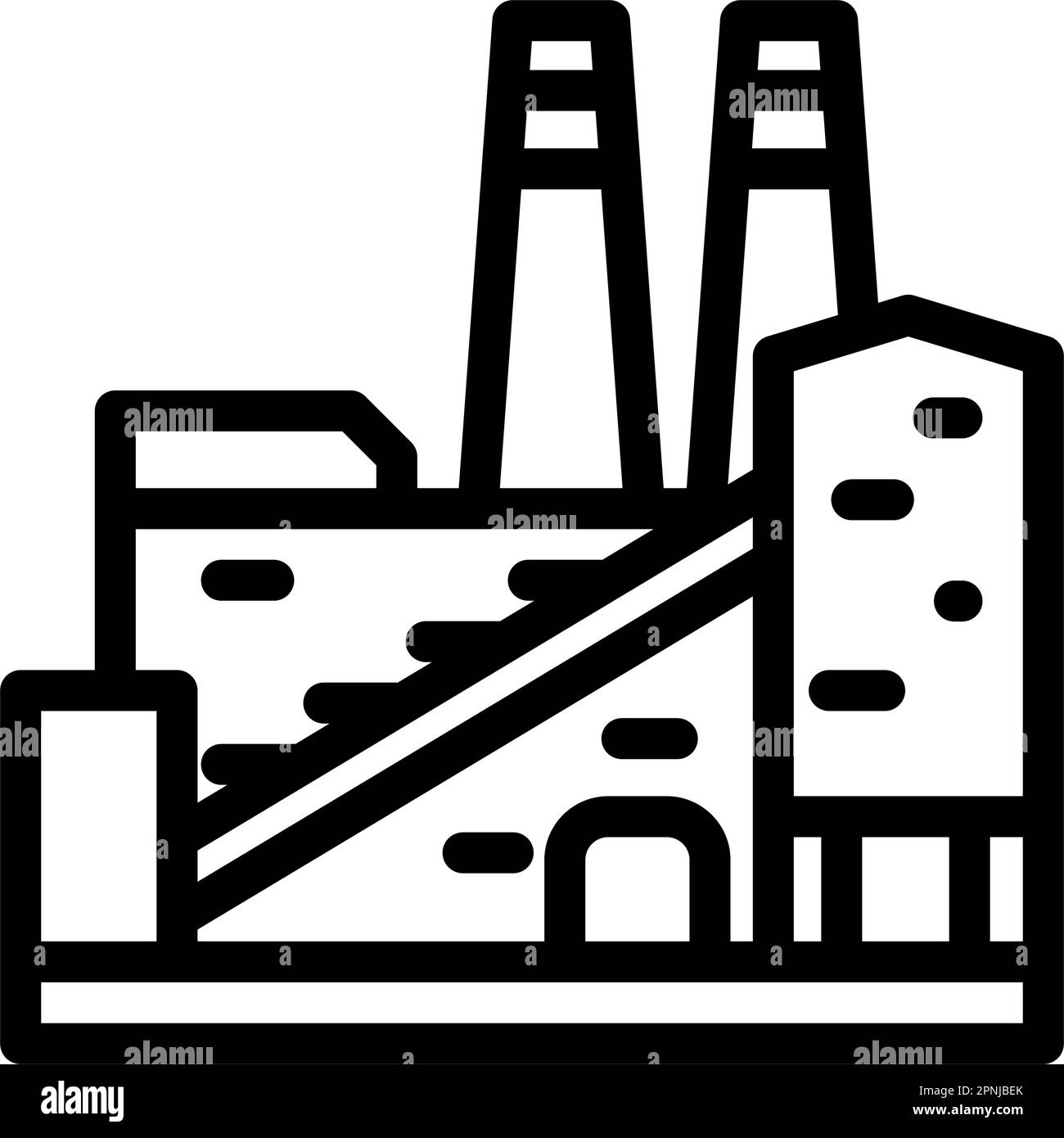 coking plant steel production line icon vector illustration Stock ...