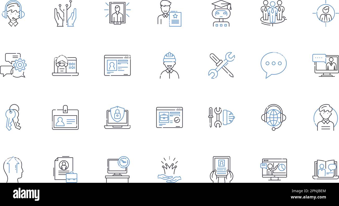 Head honcho line icons collection. Leadership, Management, Executive, Boss, CEO, Founder ...