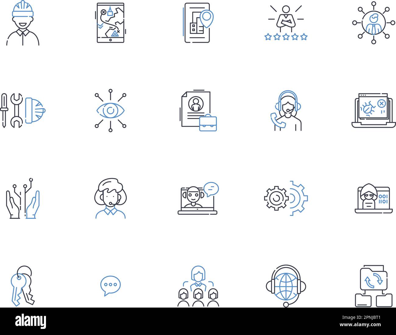 Chief officer line icons collection. Leadership, Strategic, Executive ...
