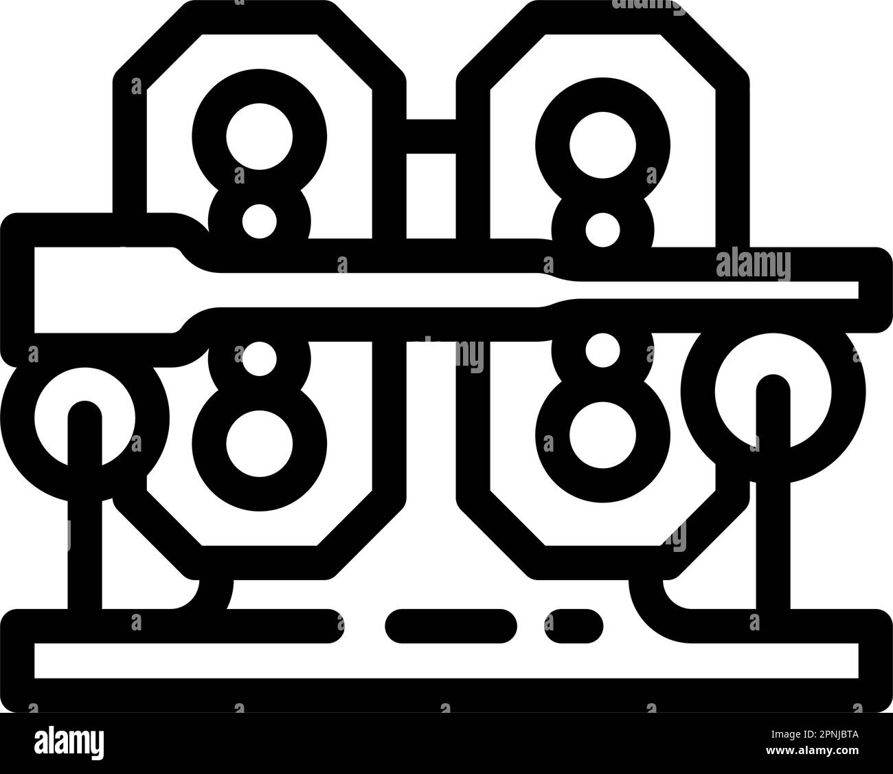 cold rolling steel production line icon vector illustration Stock ...