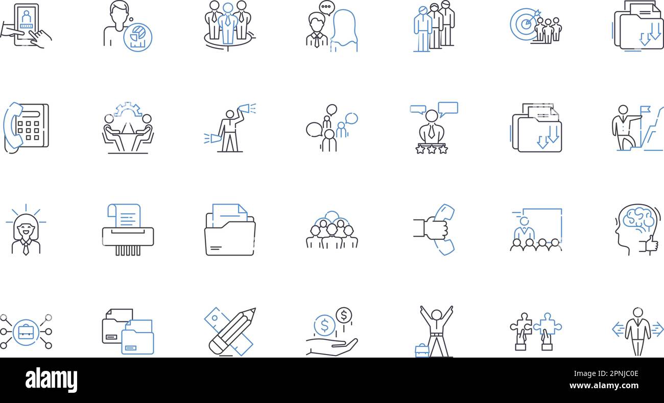 Writing instruments line icons collection. Pen, Pencil, Marker ...