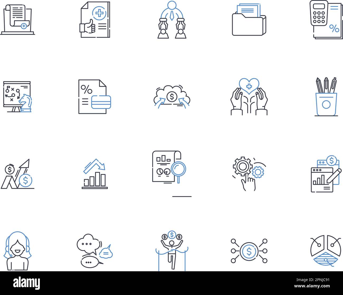 Scrutiny line icons collection. Examination, Inspection, Analysis ...