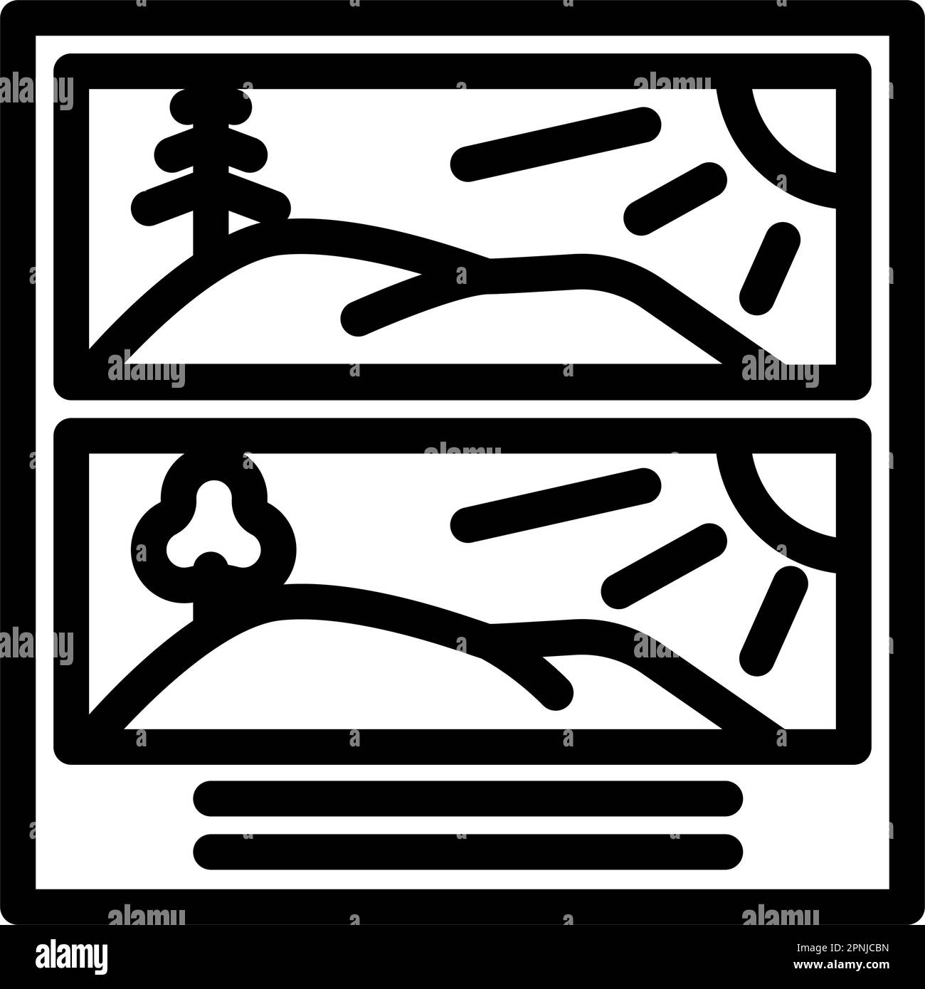 find the difference line icon vector illustration Stock Vector Image ...